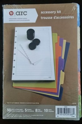 M BY STAPLES ARC CUSTOMIZABLE NOTEBOOK SYSTEM ACCESSORY KIT 28420 lined ...