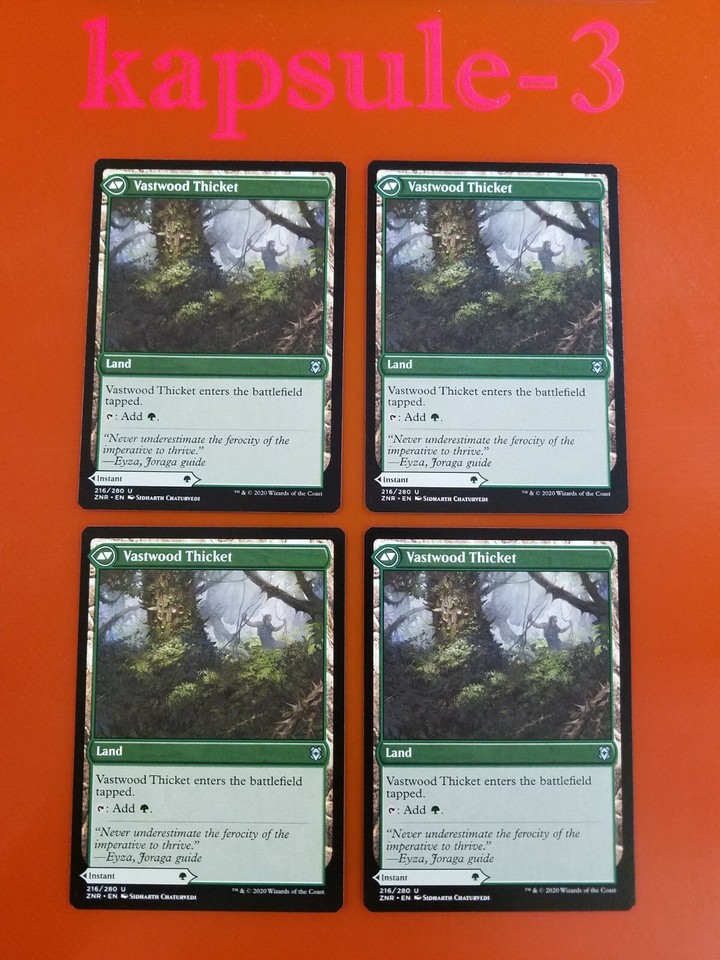 4x Vastwood Fortification // Vastwood Thicket | Zendikar Rising | MTG ...