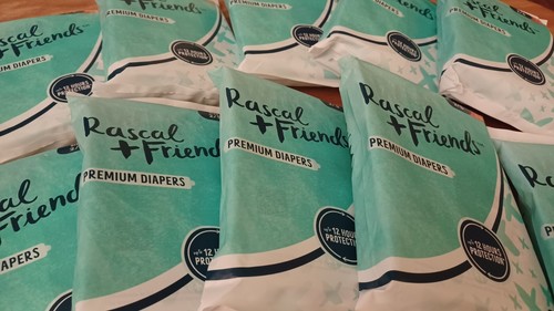 Rascal+ Friends Disposable Baby Diapers Lot: Size 2 (9-18lbs)+ Size 3 ...