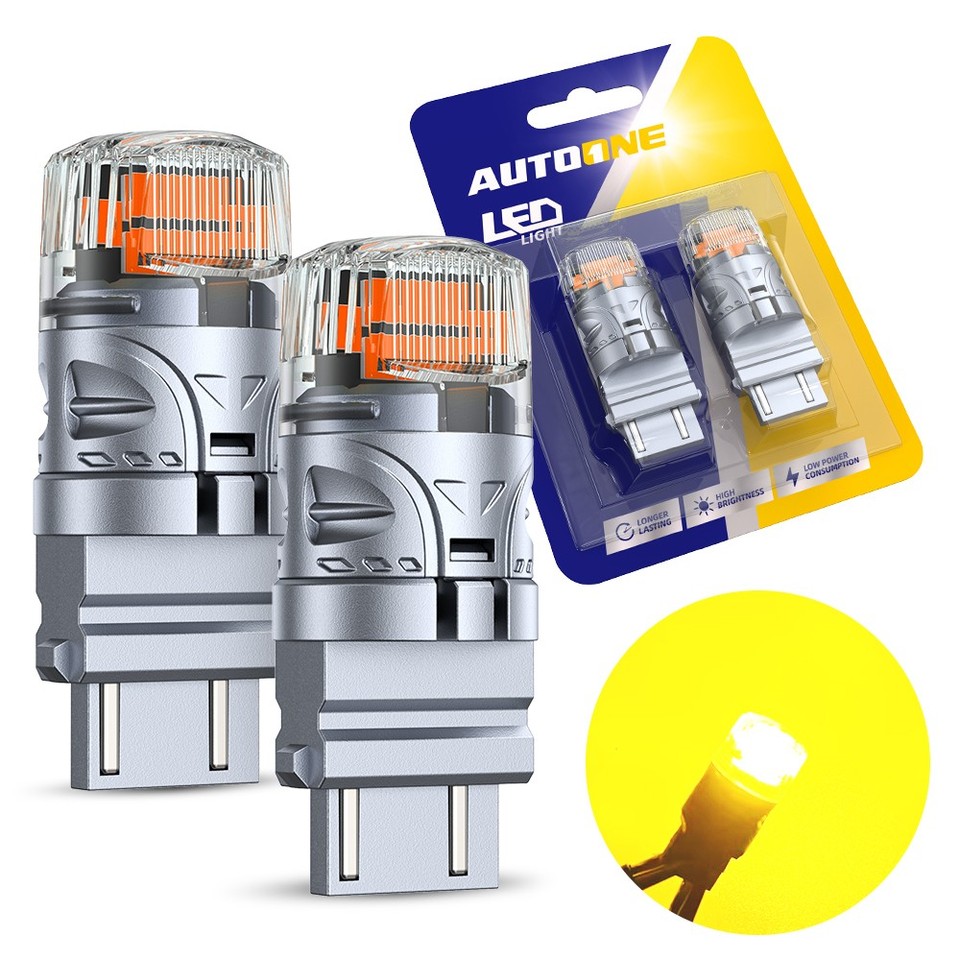 AUTOONE 3157 3156 Golden Yellow Light LED Bulbs Turn Signal Lamps ...