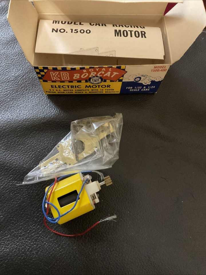 K&B Bobcat slot car motor New Old Stock Model 1501 : 400 For 1/32 & 1/ ...