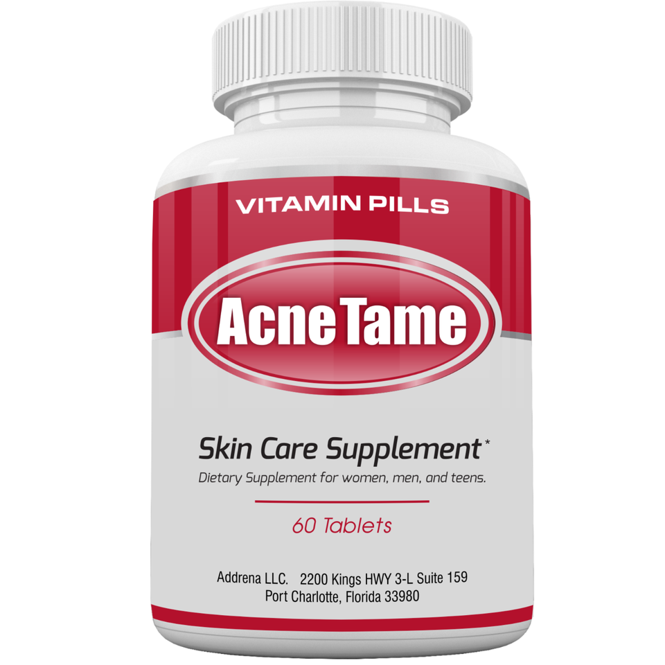 Acne Pills Acne Tame- Clear Skin Vitamins, Oily Skin Treatment ...