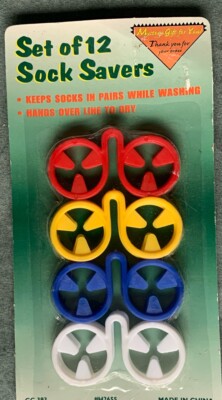 Sock Savers Primary Colors Set of (12) Brand New Sealed Vintage | eBay