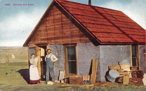 GETING OUR START Western Scene Homesteading c1910 Postcard | eBay