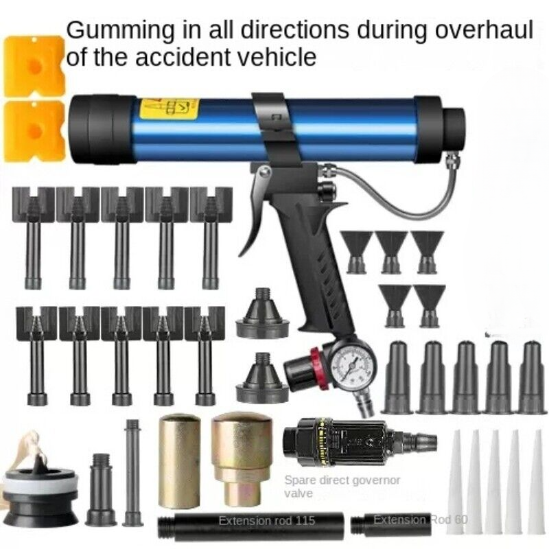 Adjustable Pneumatic Glass Glue Gun Air Rubber Gun Tool Silicone Seam ...