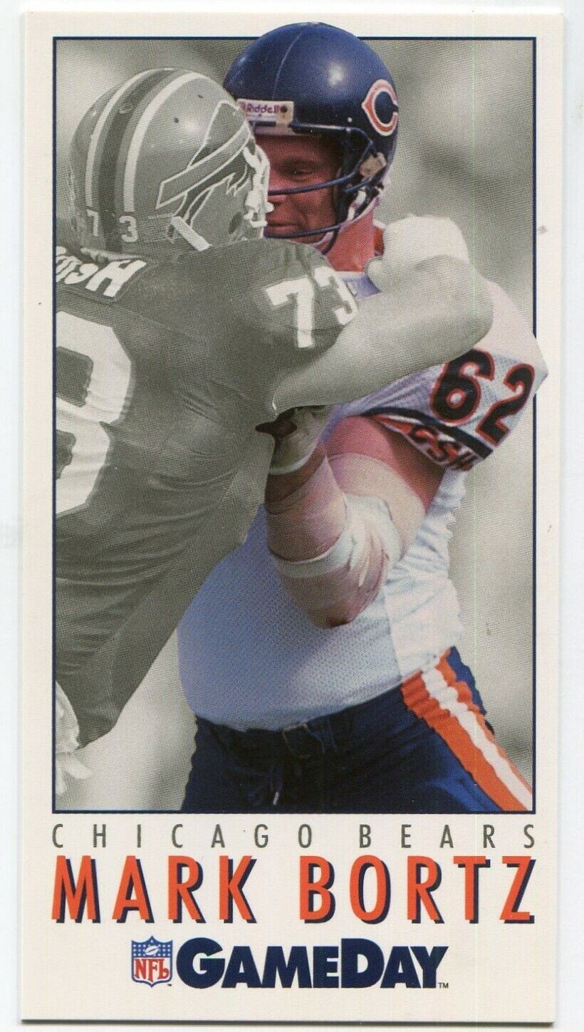 1992 GAMEDAY - FOOTBALL TALL-BOY Trading Card #70 - MARK BORTZ, Chicago ...