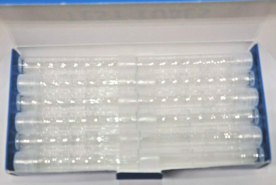 API Test Tubes 24 Glass Vials with Plastic Snap Top Caps Replacement ...
