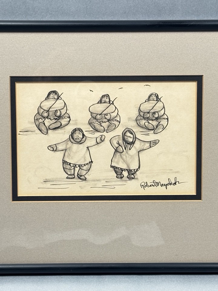 Original Art Drawing by ROBERT MAYOKOK Eskimo Inuit | eBay