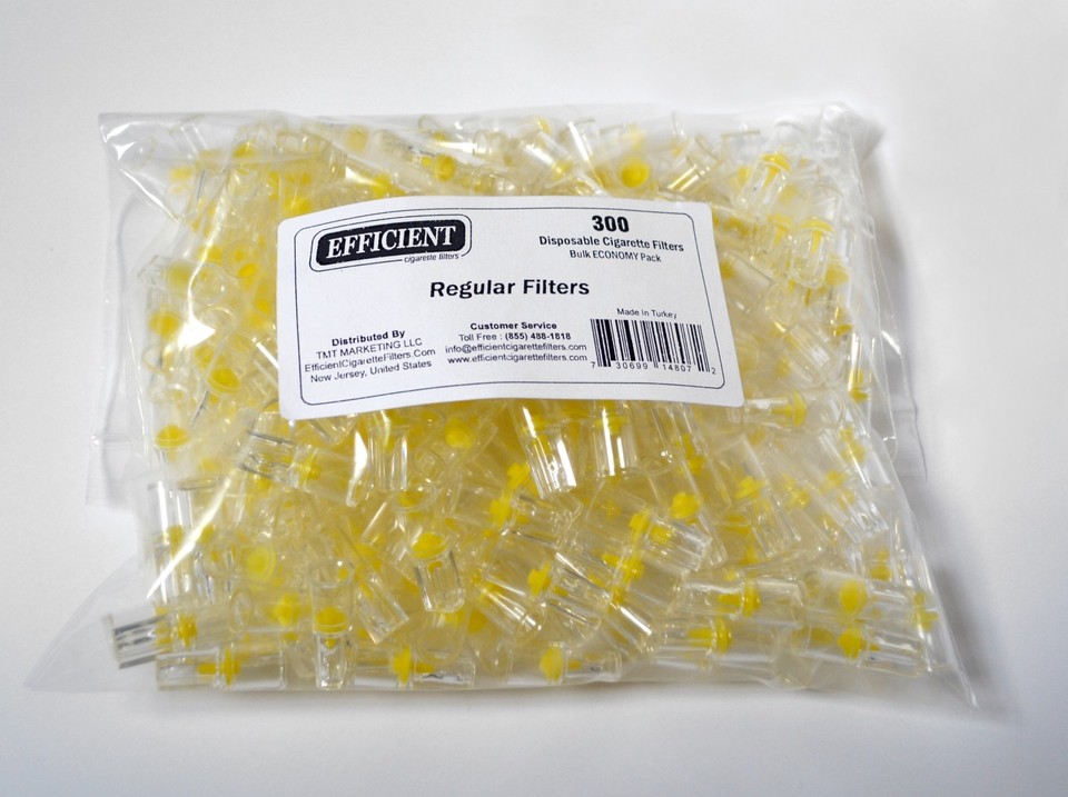 EFFICIENT Bulk Cigarette Filter Tips (300 Filters) Block, Filter Out ...