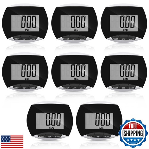 Weewooday 8 Pieces Pedometer for Walking Steps and Miles Simple ...