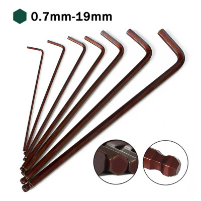 Metric L-type Allen Keys / Hex Wrench / Hexagon Key Spanner 0.7mm-19mm ...