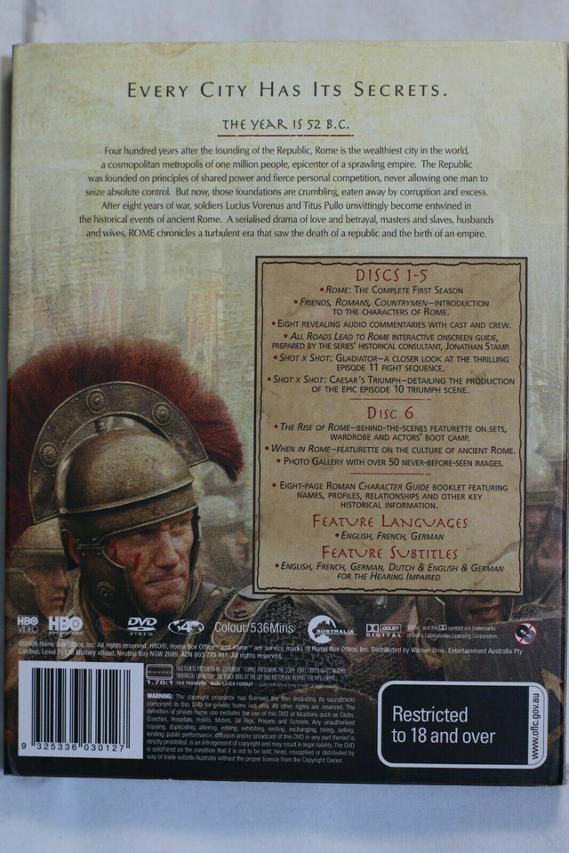 Rome : Season 1 (DVD, 2007, 6-Disc Set) Region 4 - Preowned - Tracking ...