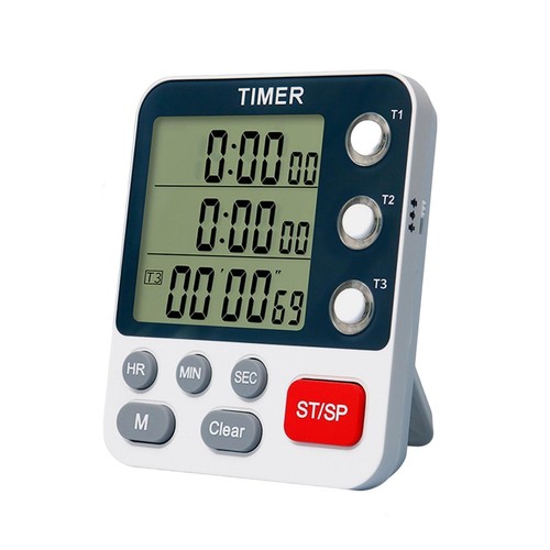 Household Digital Kitchen Timer Three Channels Large Display Memory ...
