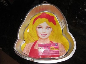 Wilton Barbie Face Cake Pan Instructions Included Baking Cooking Dish ...
