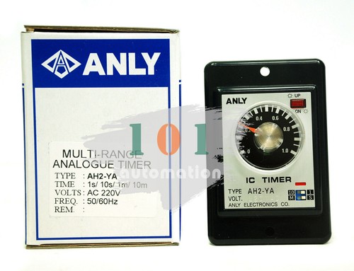 1PCS NEW FOR ANLY Timer Flush Mounting Multi-Range AH2-YA 1S-10M AC220V ...