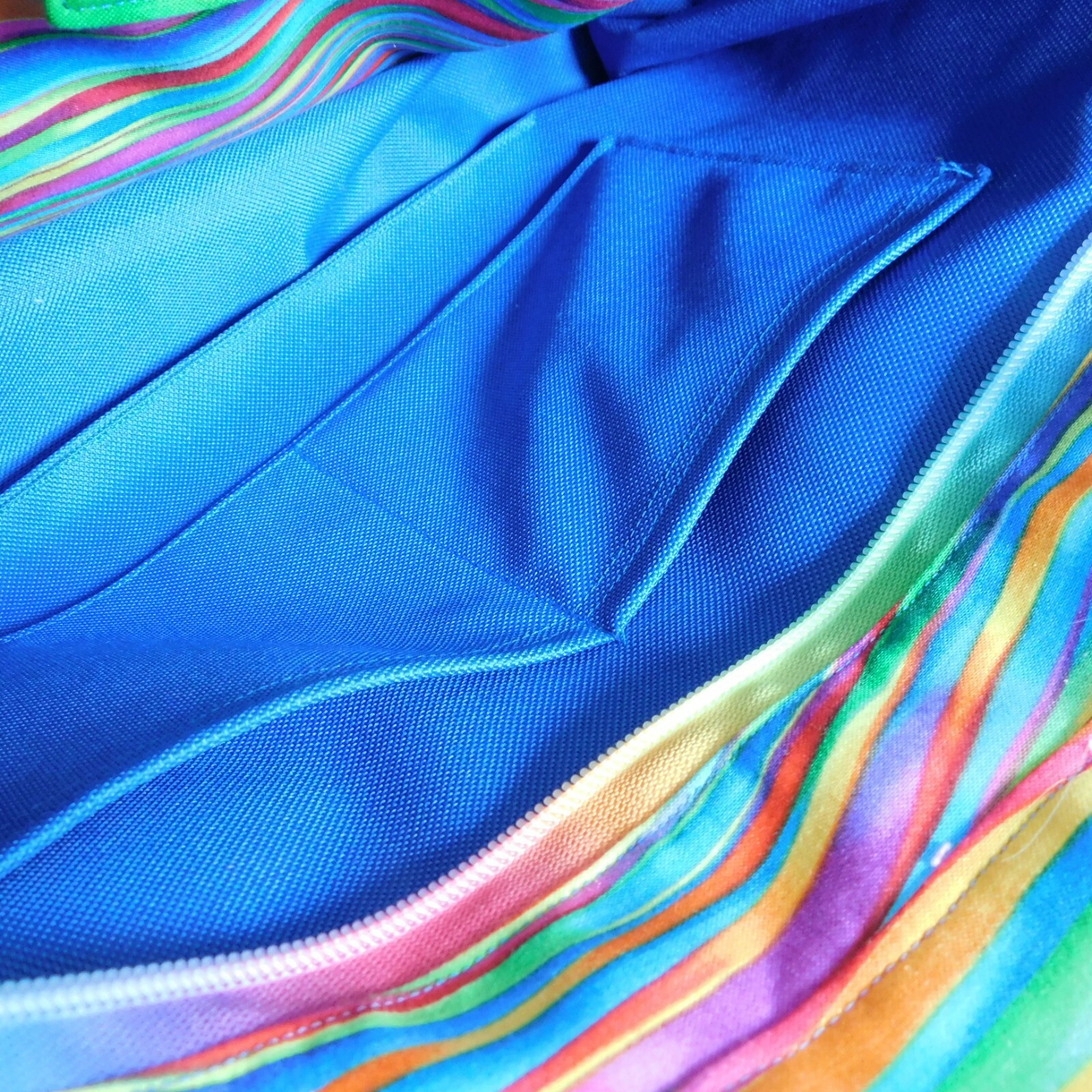 Wavy Pattern Cotton Fabric Tote Bag Waterproof Canvas Lining J Risto ...