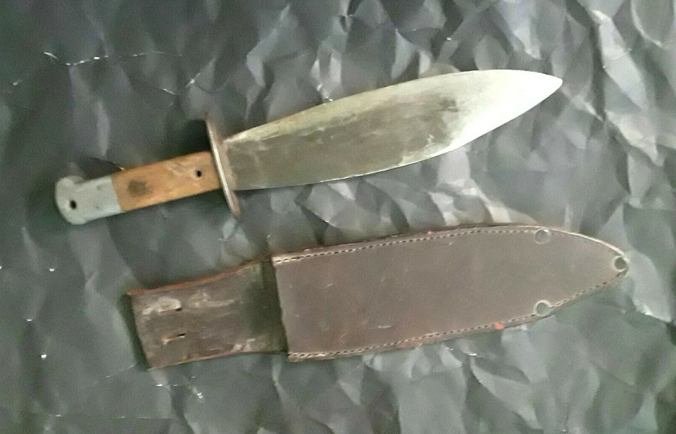 WW2 Smatchet Fairbairn Sykes Knife Machete Bring Back Leather Sheath ...