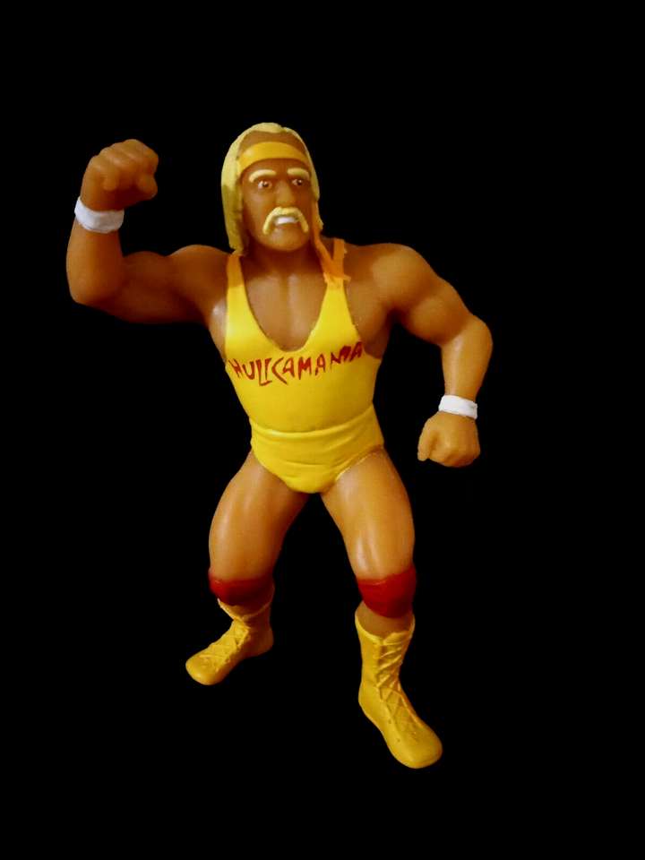 LJN CUSTOM MADE YELLOW SHIRT HULK HOGAN WWF RUBBER FIGURE TITAN SPORTS ...
