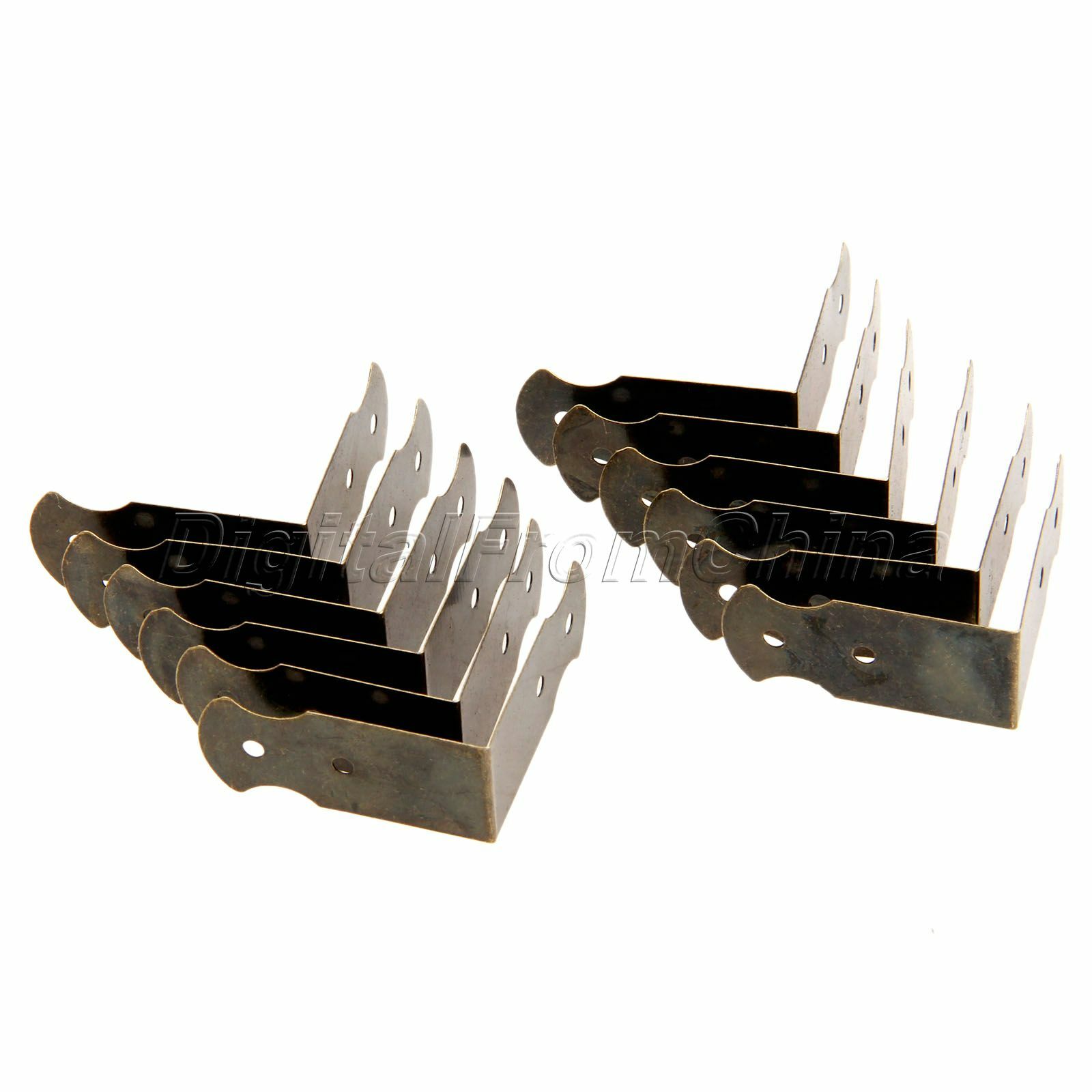 4/12/20Pcs S/L Metal Corner Bracket Guard Jewelry Case Desk Edge Cover ...