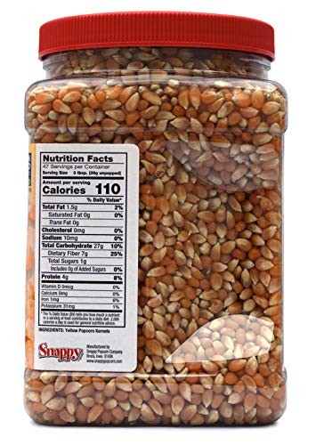 64 Ounce Gourmet Yellow Popcorn Kernels Non GMO Gluten Free High Fiber ...