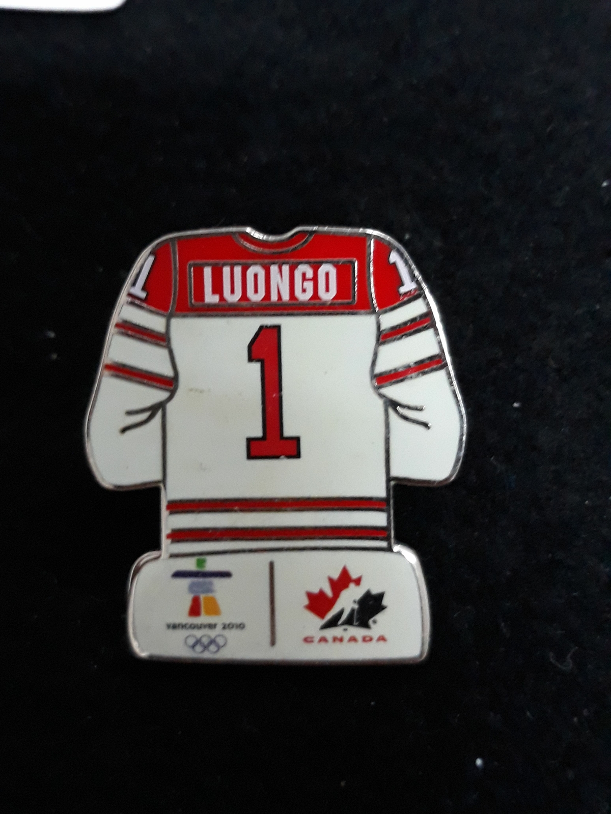 PIN VANCOUVER 2010 OLYMPICS GAMES SPONSOR CANADA LUONGO 1 JERSEY | eBay