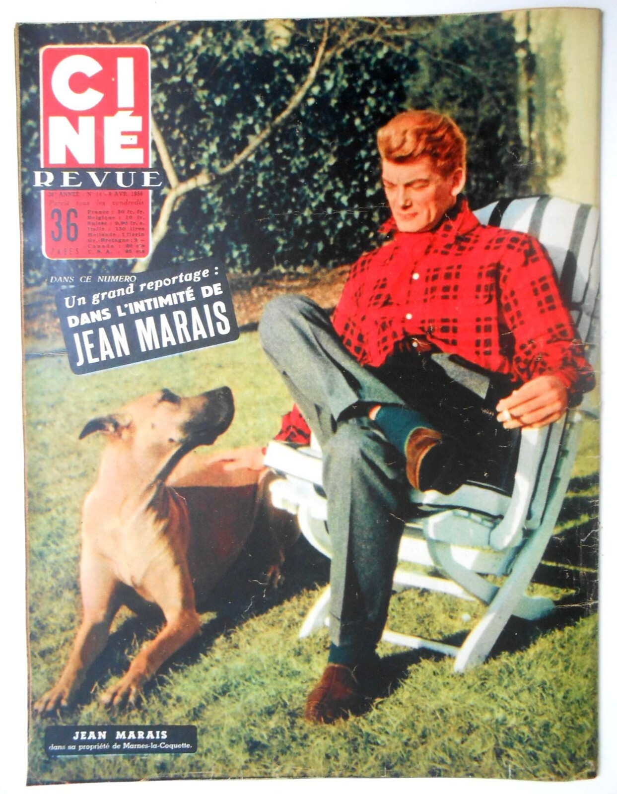 CINE REVUE 14/1956-MARIA SCHELL-JEAN MARAIS-FESS PARKER-KIM NOVAK ...