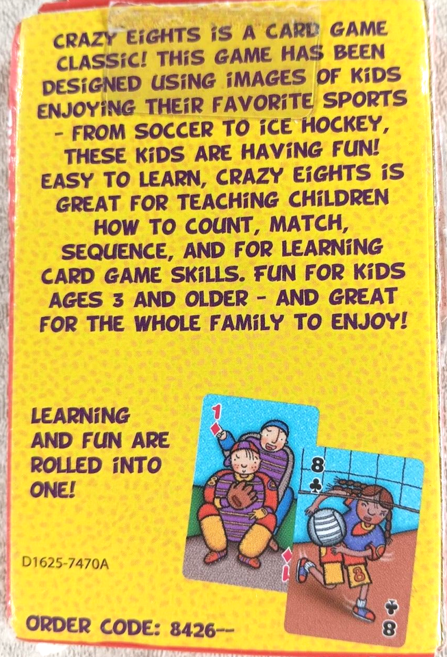 Crazy 8's Family Card Game Family Fun | eBay