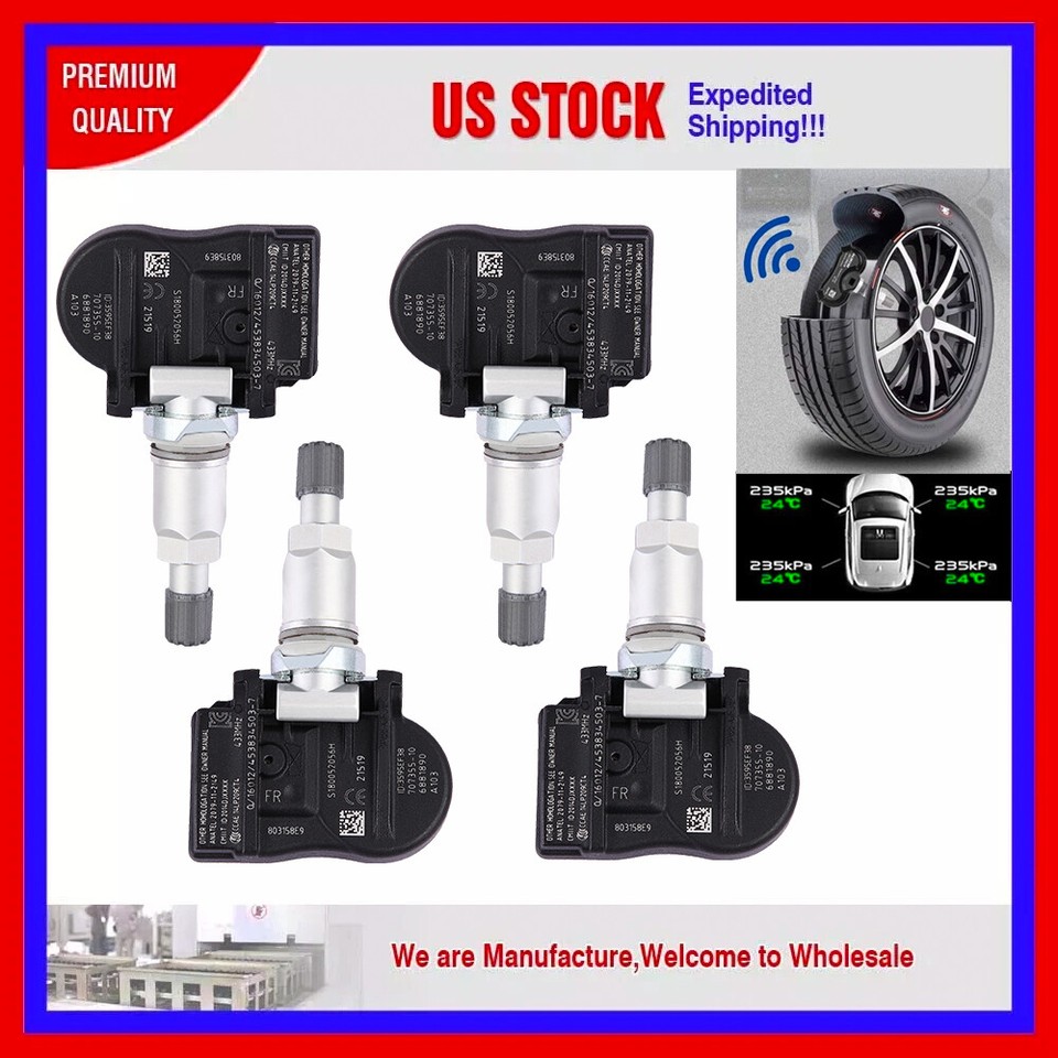 4pc Tire Pressure Monitor Sensor TPMS for BMW 328i 335i 340i 428i ...