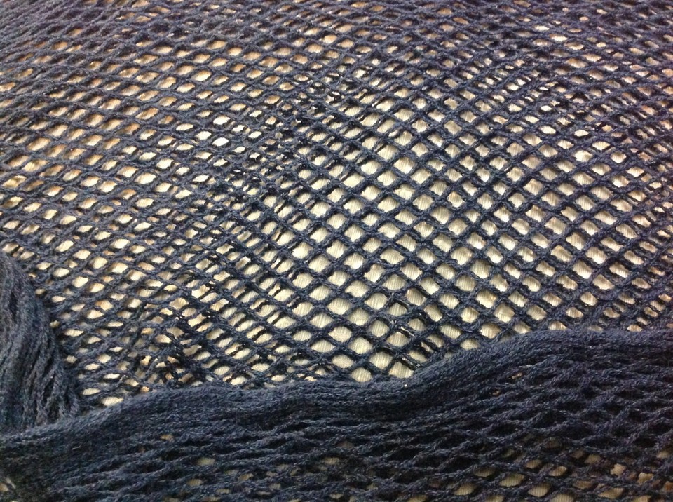 WARM NAVY FISHNET Knit Women's INFINITY SCARF | eBay