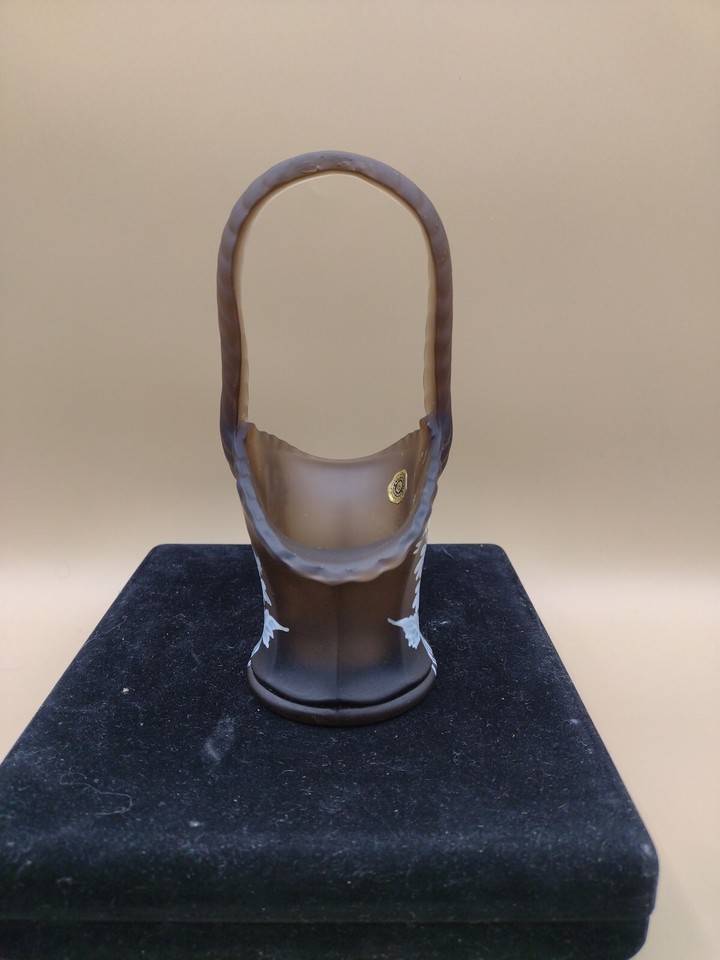 Westmoreland Basket Hand Painted W/Tag Brown Pre-owned MINT | eBay