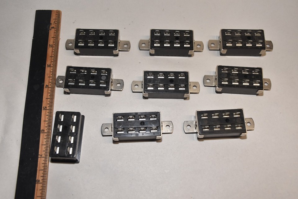 lot of 9 CINCH JONES BEAU POWER CONNECTOR SOCKET 8 PIN FEMALE METAL ...
