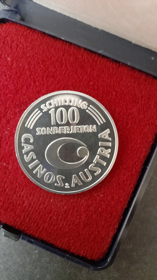 Medal SCHILLING 100 SONDERJETON CASINOS AUSTRIA 49 AISC Congress Skal ...