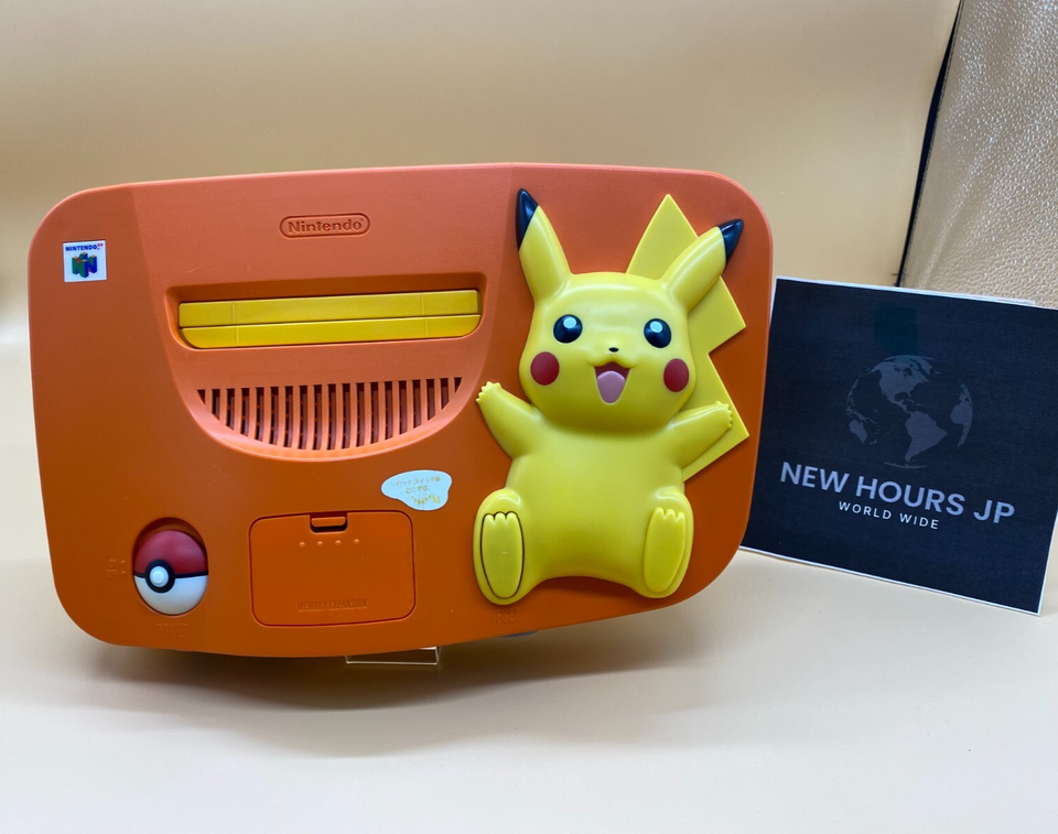 Nintendo 64 N64 Pokemon Pikachu Console Set Choose Orange and Blue Used ...