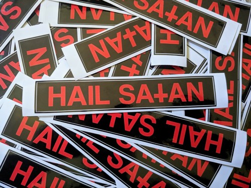 Hail Satan Satanist Satanic Removable Bumper Sticker | eBay