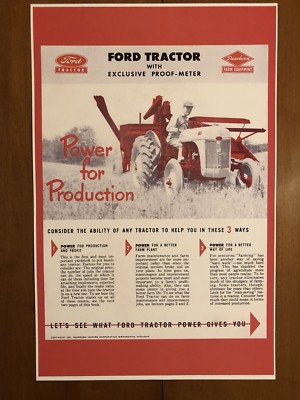 Vintage Ford Tractor Poster Wall Art Man Cave Garage Decor | eBay