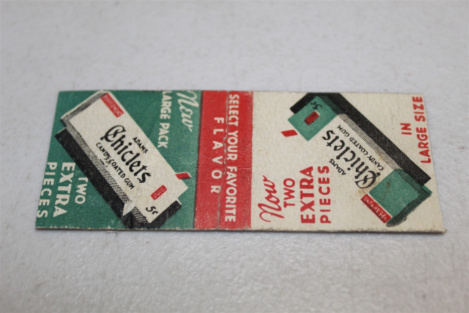 CHICLETS CANDY COATED GUM LARGE PACK - VINTAGE MATCHBOOK COVER | eBay