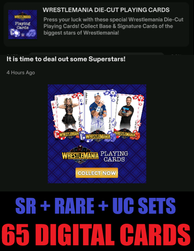 ⭐WRESTLEMANIA DIE-CUT PLAYING CARDS SR + RARE + UC SETS - Topps WWE ...