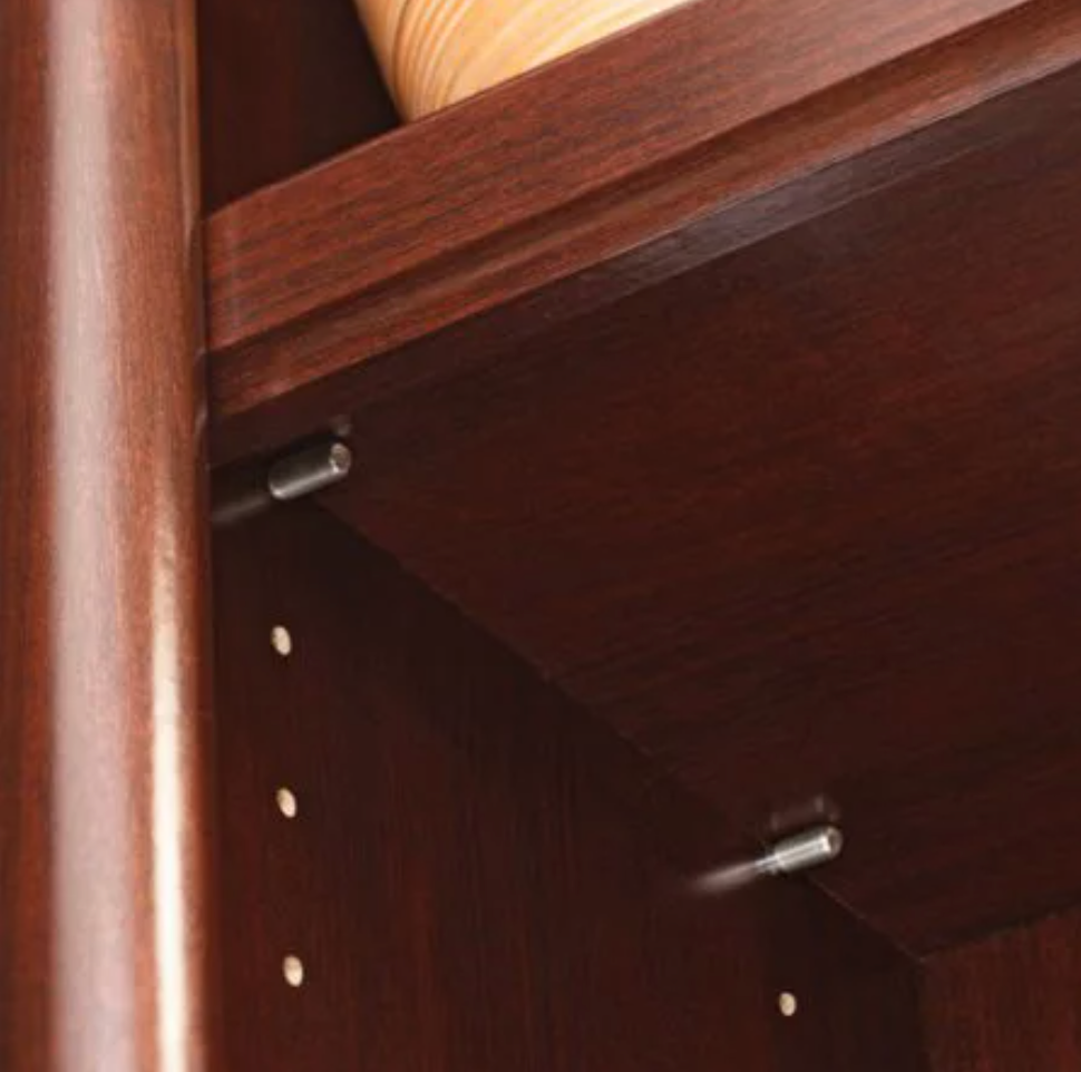 Cherry Finish 5 Shelf Bookcase Wooden Bookshelf Adjustable Shelves ...