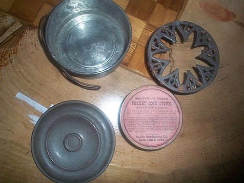 vintage Houchin's Pocket Cook Stove circa patented 1875-1883 camp stove ...