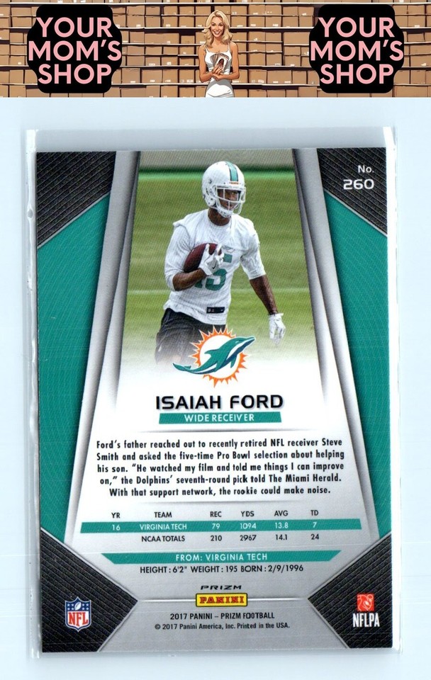 2017 Panini Prizm #260 Isaiah Ford SILVER PRIZM ROOKIE CARD RC | eBay