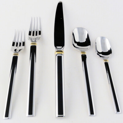 MIDNIGHT by Oneida 5 Piece Place Setting NEW NEVER USED Stainless made ...