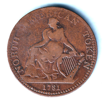 U.S.A. - Colonial. 1781 Halfpenny - North American Token. gFine | eBay