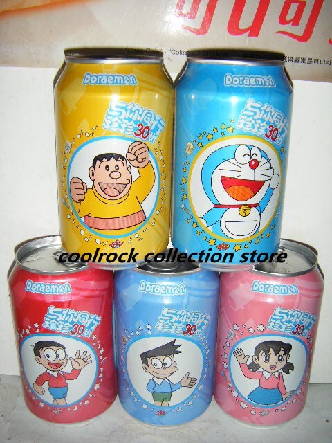 2022 China soda DORAEMON 30 years cartoon 5 cans set 330ml empty | eBay