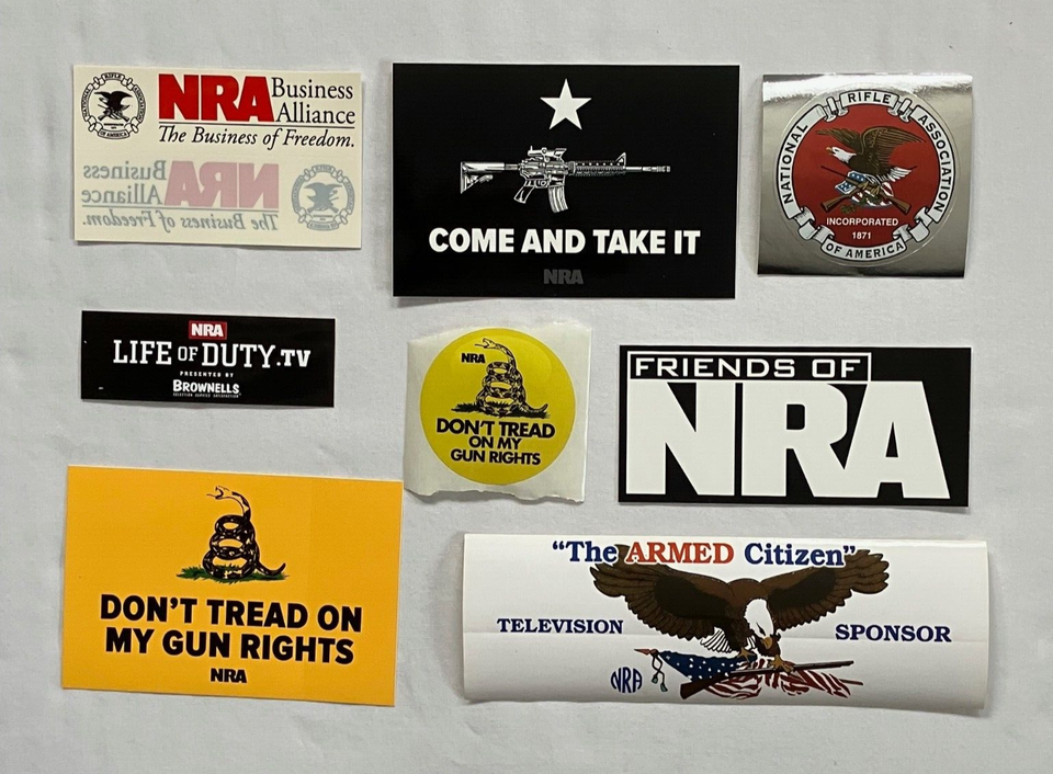 9 GUN SHOW STICKERS DECALS LOT BUMPER WINDOW MILITARY HUNT SHOOT RIFLE ...