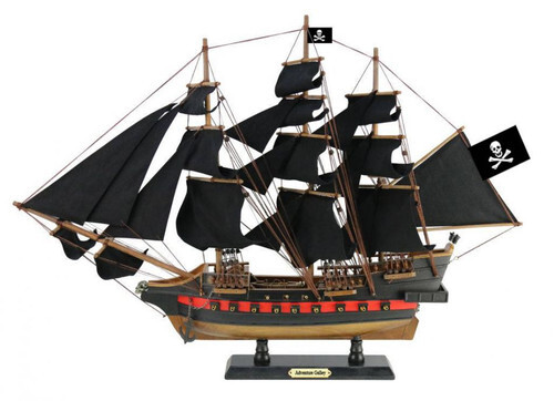 Wooden Captain Kidd's Adventure Galley Black Sails Limited Model Pirate ...