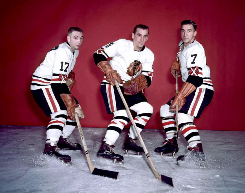 Kenny Wharram-Danny Lewicki-Ted Lindsay Chicago Black Hawks 8x10 Photo ...