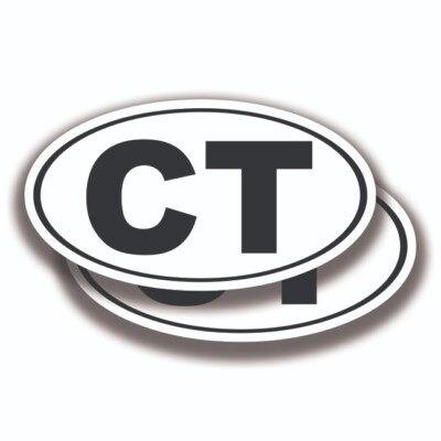 CT INITIALS STICKERS 2 Decals Bogo Car Truck Bumper Window | eBay