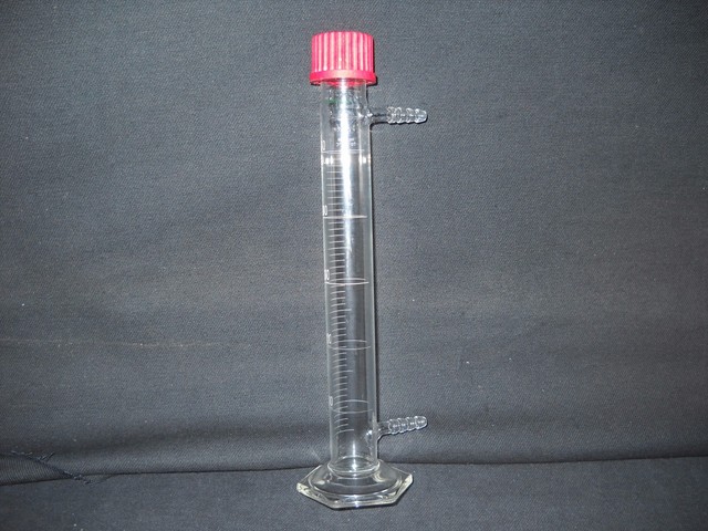 Chemglass PYREX Glass 50ml TD Graduated Cylinder Gas Drying Column ...