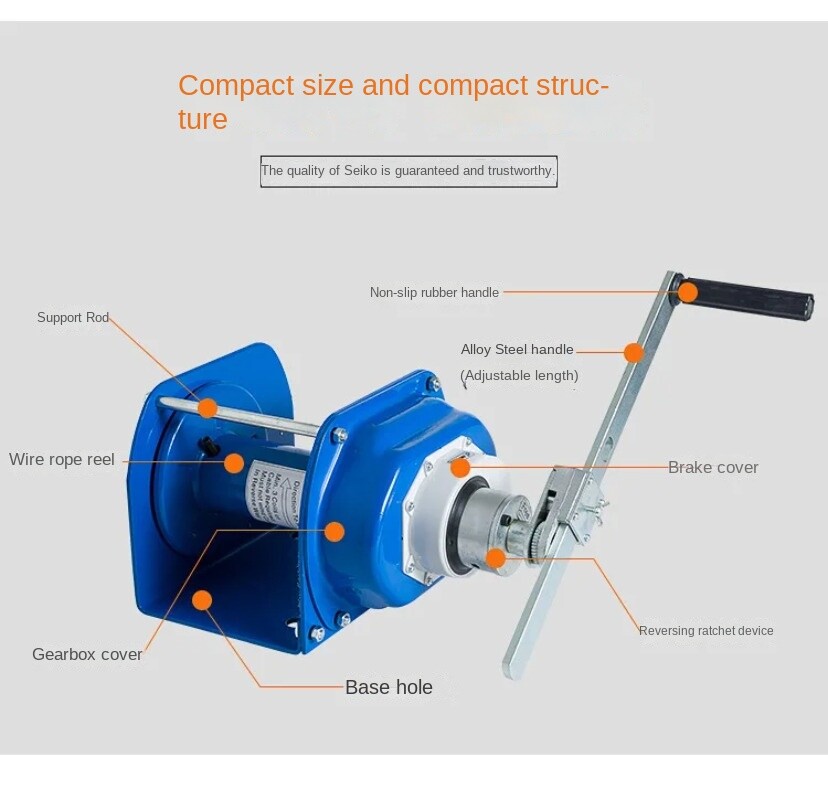 Heavy Duty Hand Winch Manual Winch Two-way Self-locking Winch Automatic ...
