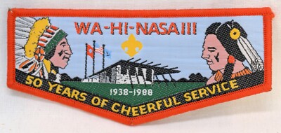 Boy Scout - Wa-Hi-Nasa Lodge #111 OA flap '50 Years of Cheerful Service ...